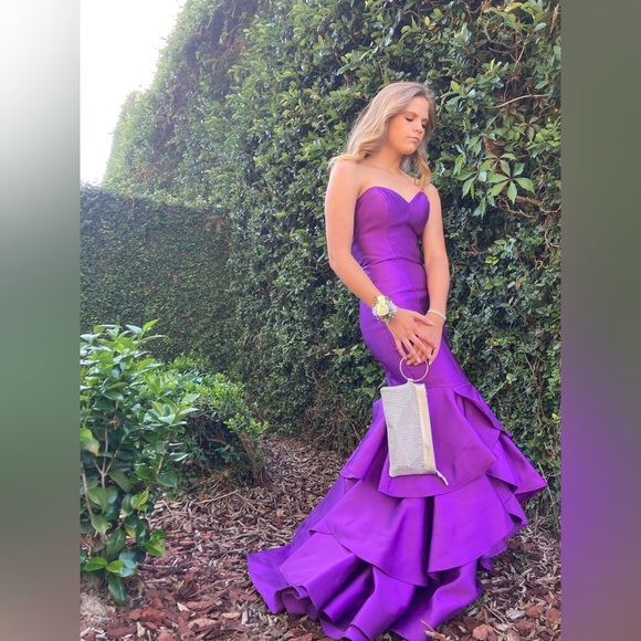 madison james | Dresses | Bright Purple Madison James Prom Formal Gown ...